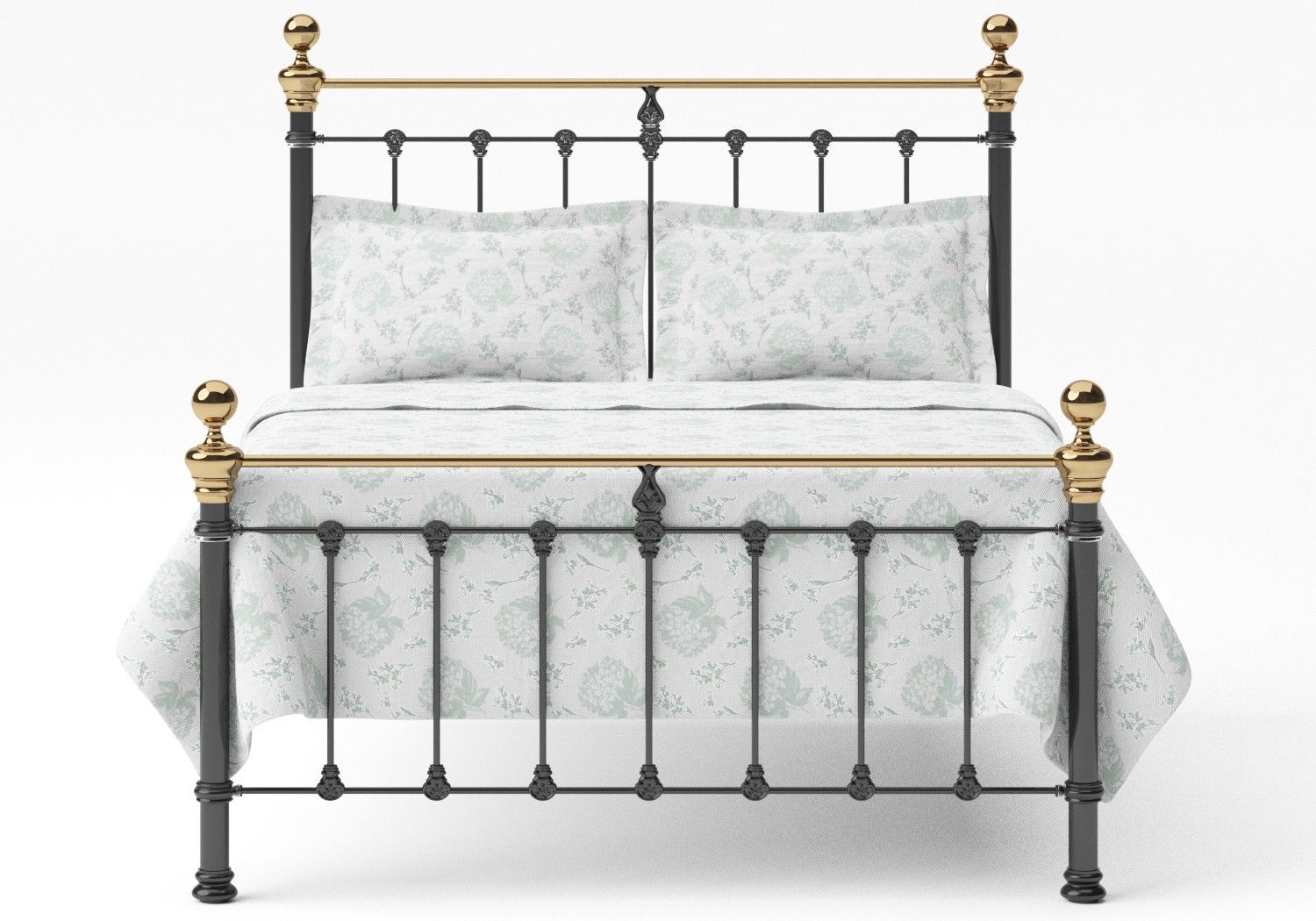 Hamilton Low Footend - Iron/Metal Bed Frame with Brass - Original Bed ...