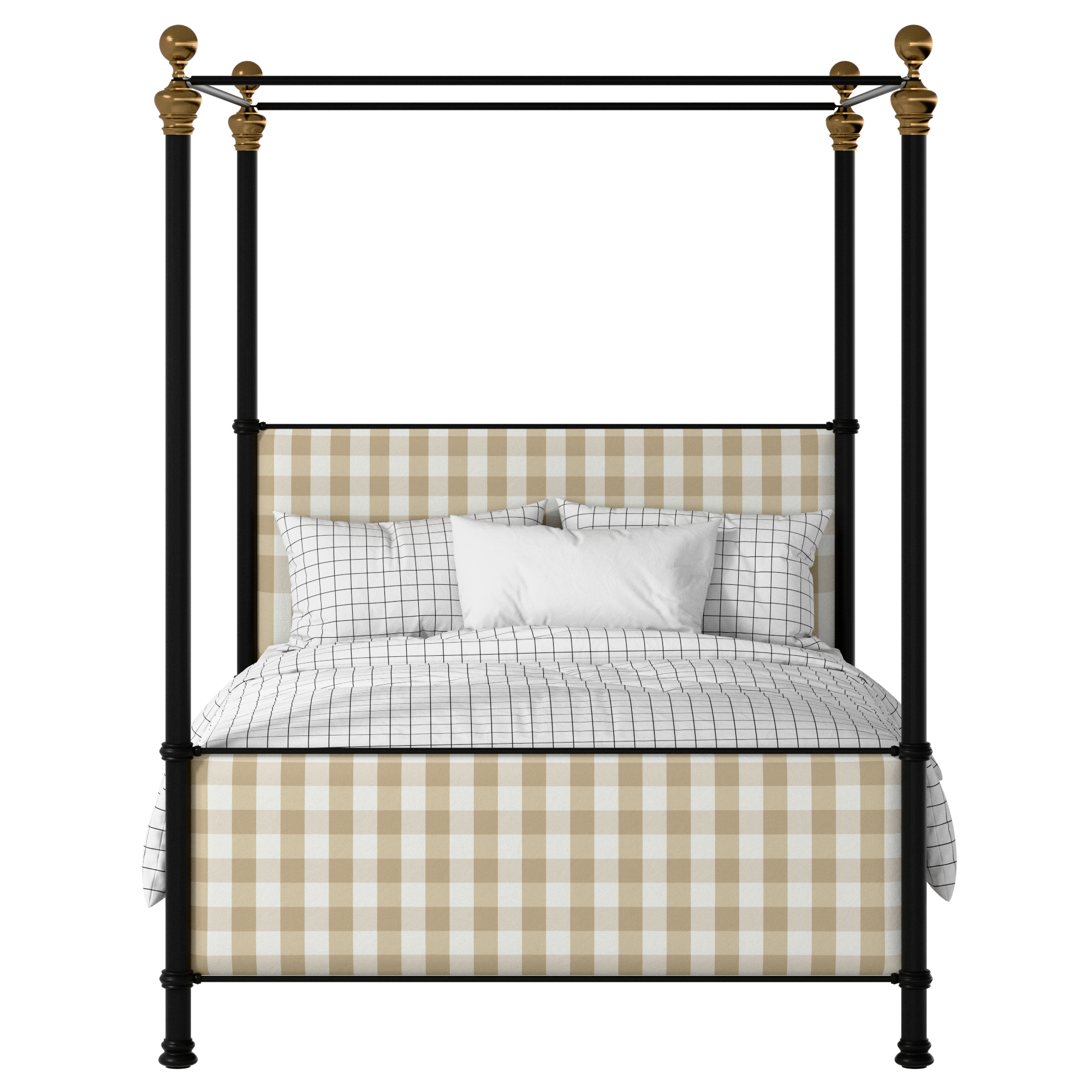 Riviere - Iron/Upholstered Four Poster Bed - The Original Bed Co - UK
