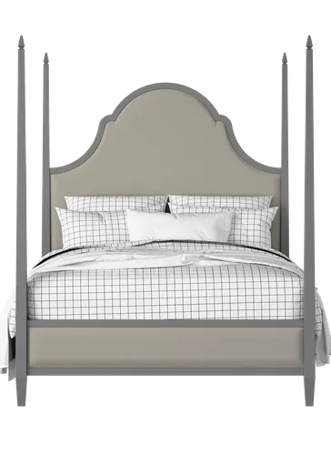 Beckett Upholstered painted wood bed with upholstery - Thumbnail