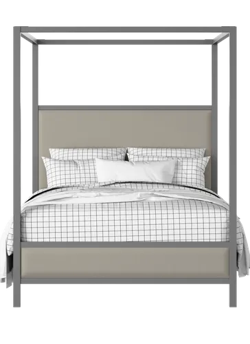 Byron Slim Upholstered painted wood bed with upholstery - Thumbnail