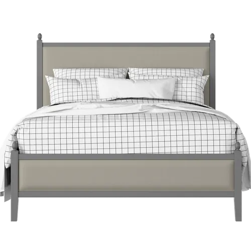 Marbella Slim Upholstered painted wood bed with upholstery - Thumbnail