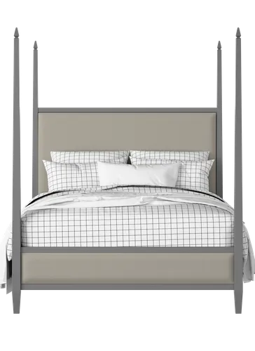 Warton Upholstered painted wood bed with upholstery - Thumbnail